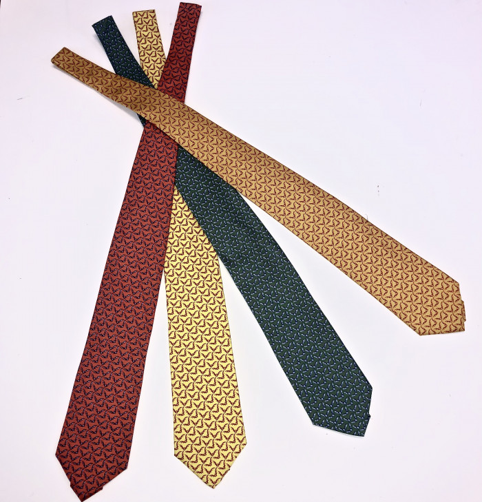Colorful Dancing Bats Silk Tie