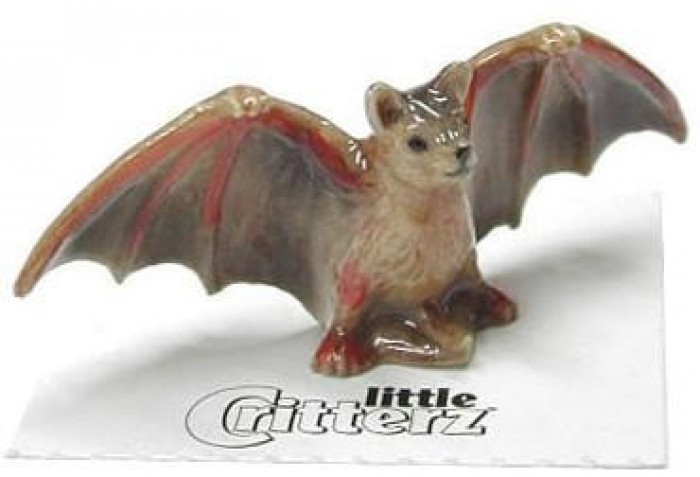 Miniature Brown Bat Figure