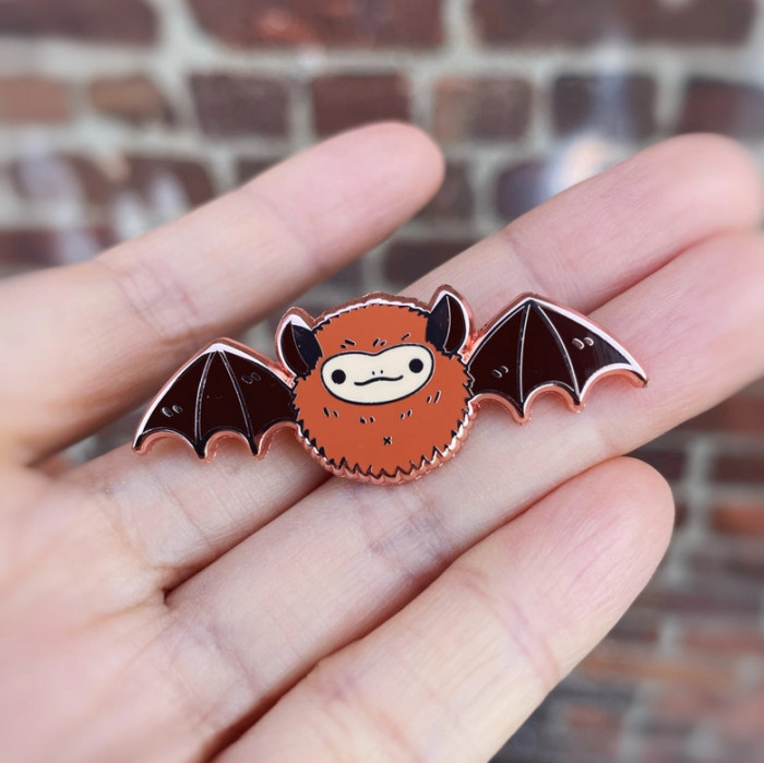 Noristudio Enamel Clutch Back Bat Pins (6 Styles Sold Individually)