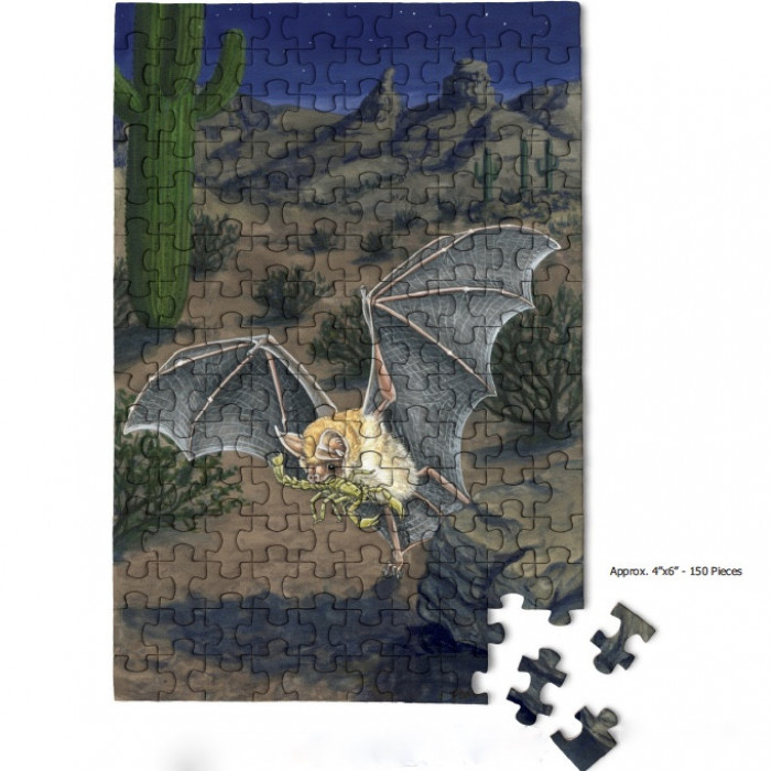 Pallid Bat And Scorpion Micro Jigsaw Puzzle (150 Pieces 4 by 6 inches)