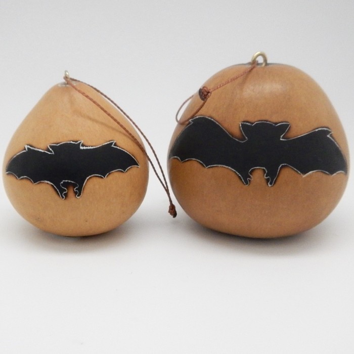 Peruvian Gourd Bat Ornaments (2 Sizes)