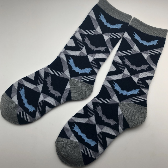 Quilted Style Bats Socks