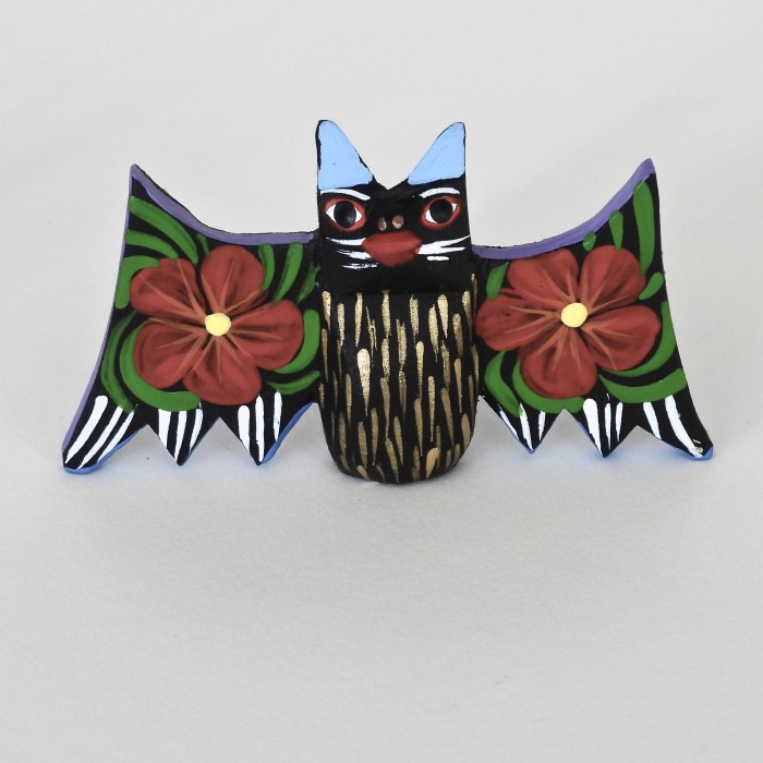 Small Oaxacan Carved Bat Figures By Mendez