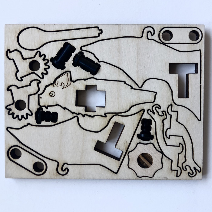 Wooden Bat 3D Fidget Puzzle