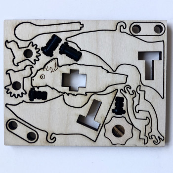 Wooden Bat 3D Fidget Puzzle