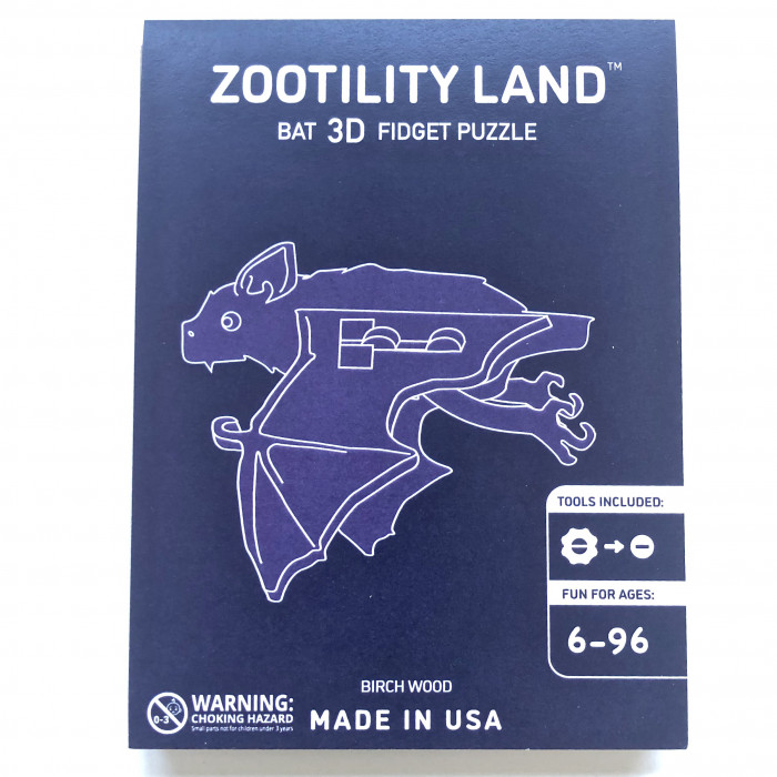 Wooden Bat 3D Fidget Puzzle